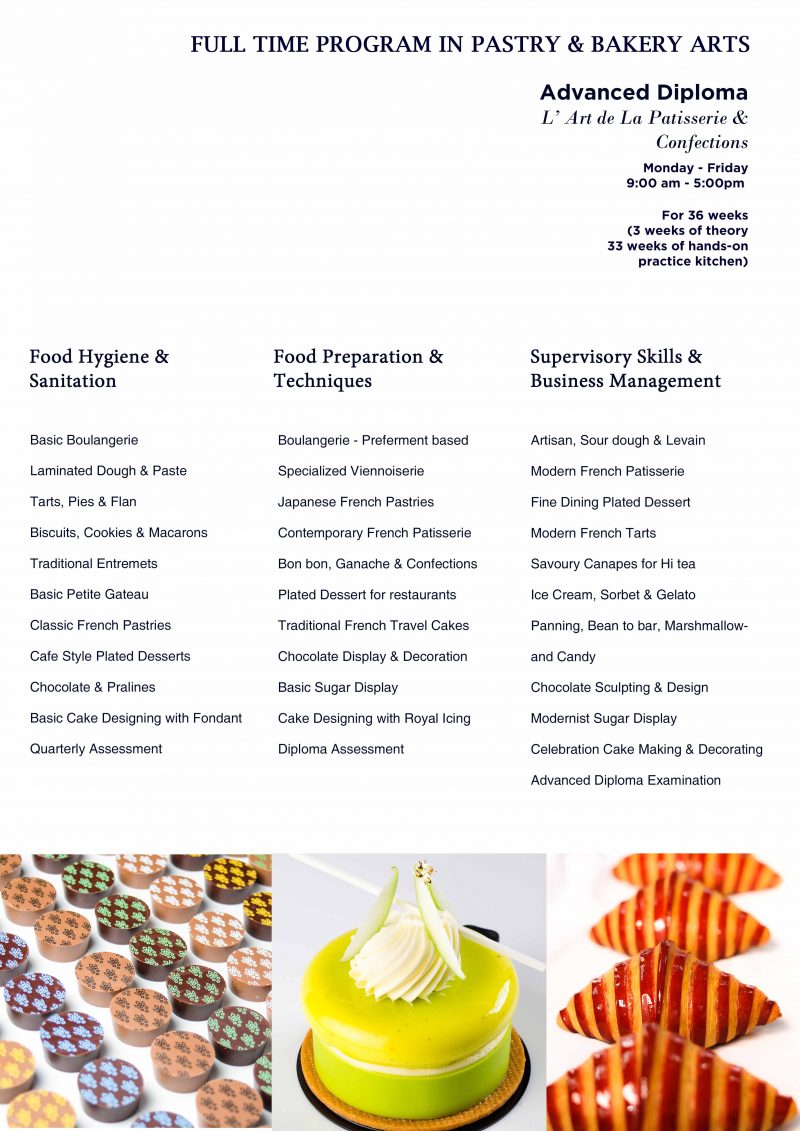 Pastry Arts Brochure - Academy of Pastry and Culinary Arts Philippines